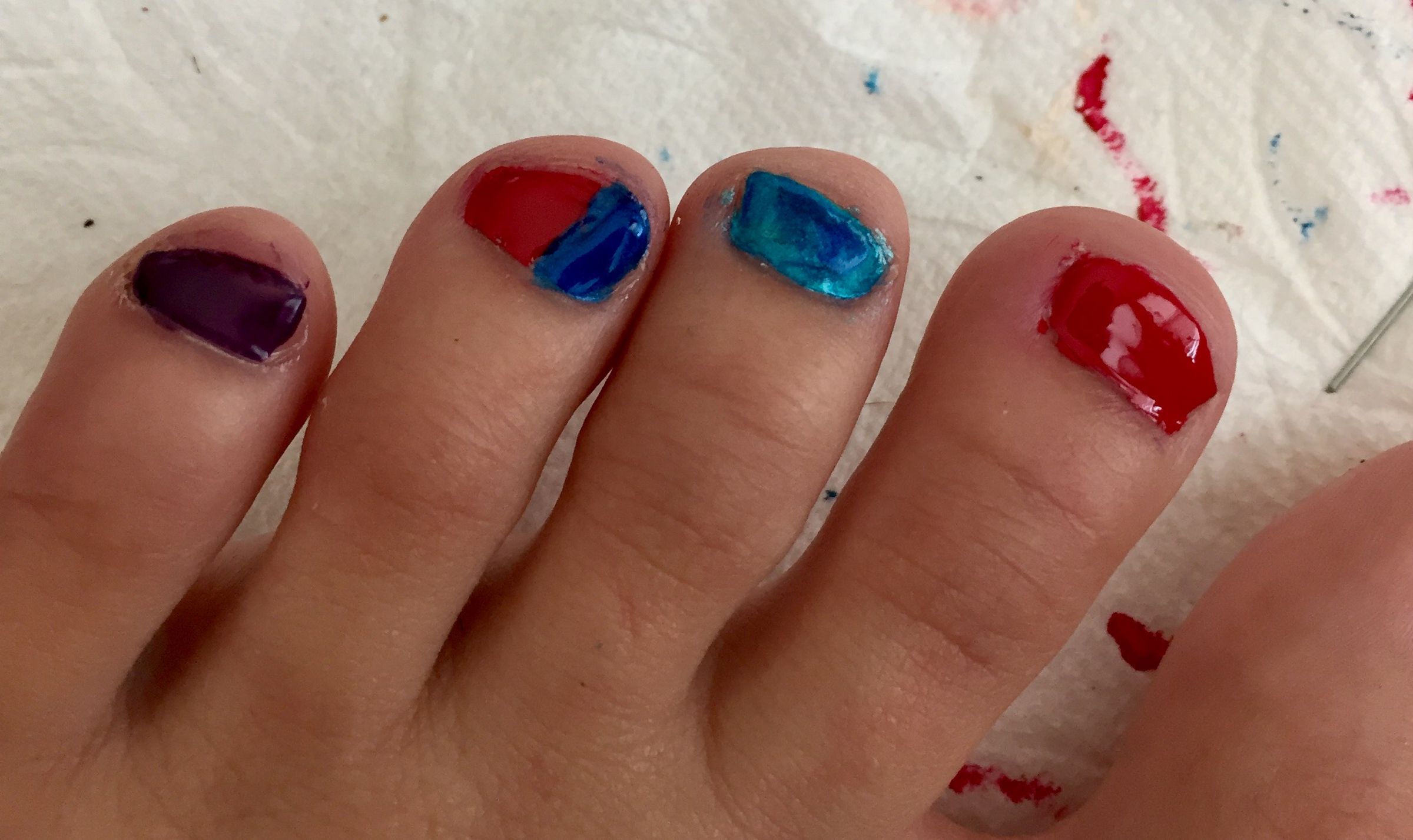 Toenail Art for Independence Day. Beginner Nail Art : 11 Steps (with ...