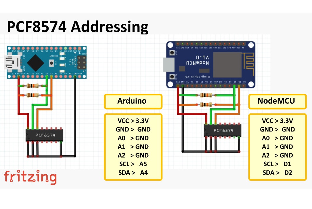 PCF8574 GPIO Extender - With Arduino and NodeMCU : 15 Steps - Instructables