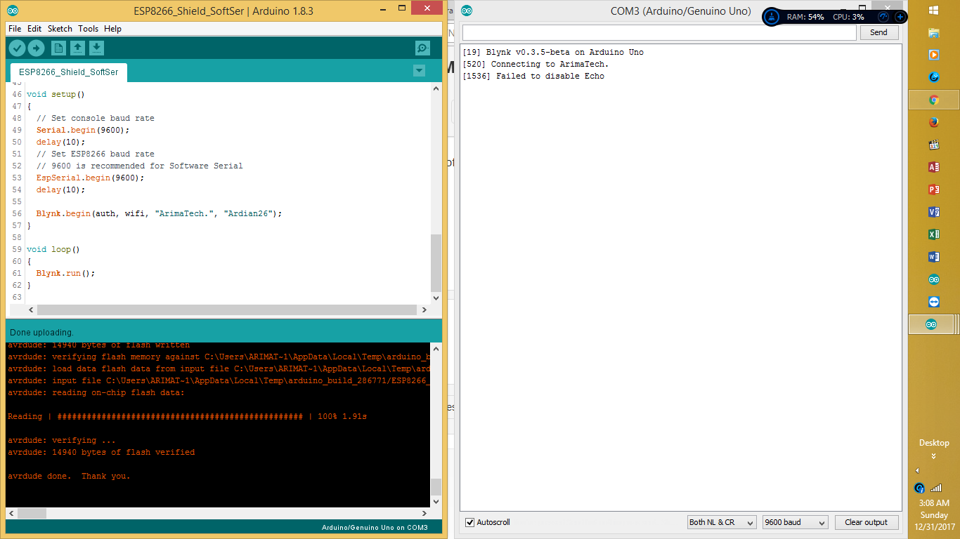 Connecting ESP8266-01 to Arduino UNO/ MEGA and BLYNK : 10 Steps (with ...