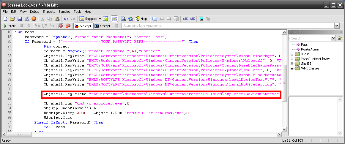 VBScript Screen Lock : 6 Steps - Instructables
