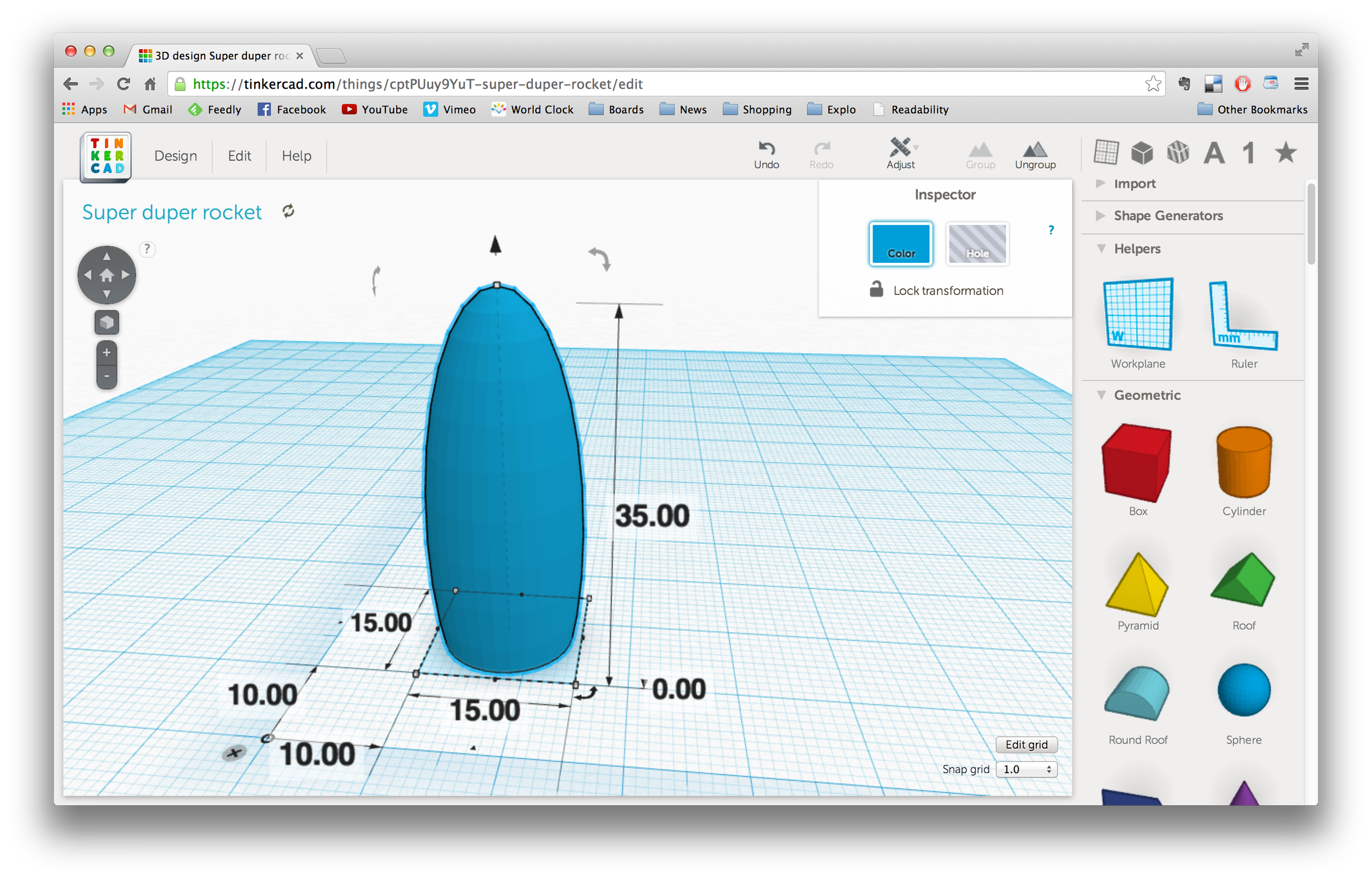 Beyond the Blocks: Super Duper Rocket With Tinkercad : 7 Steps ...
