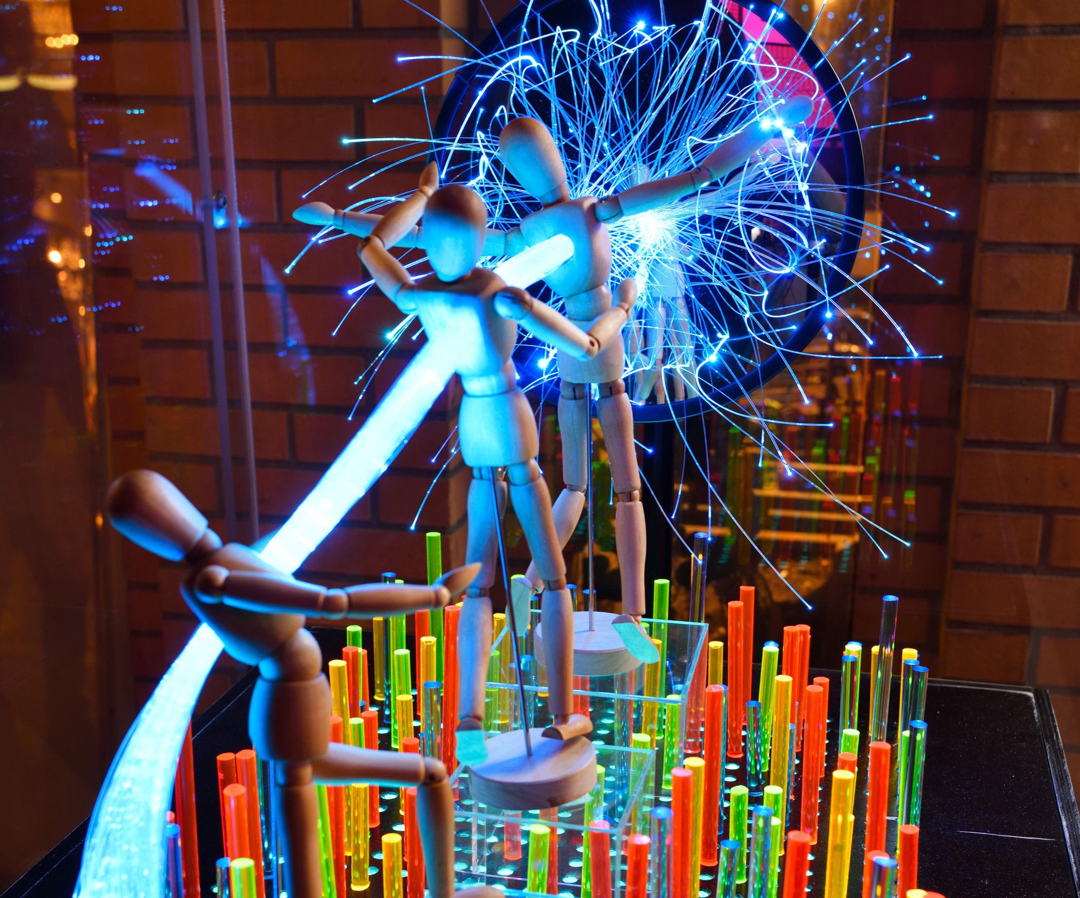 Fiber Optics, Acrylic Rods and Led Panel in the Visual Art Project ...