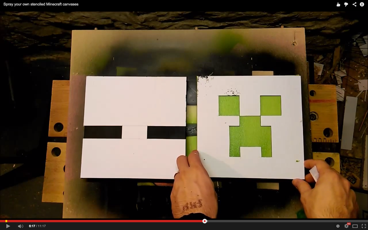 Minecraft Creeper Pumpkin Template