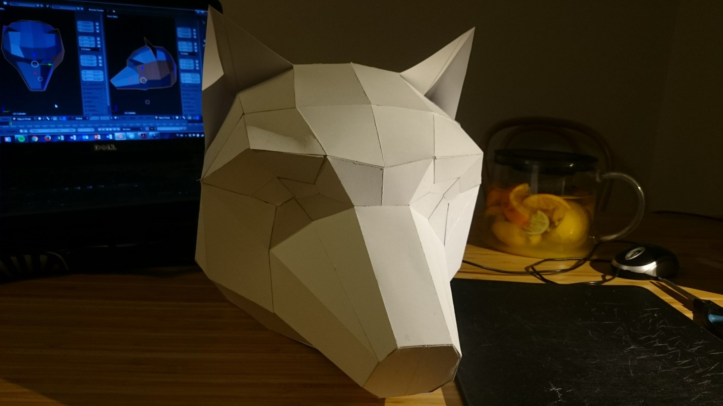3d Wolf Mask Template