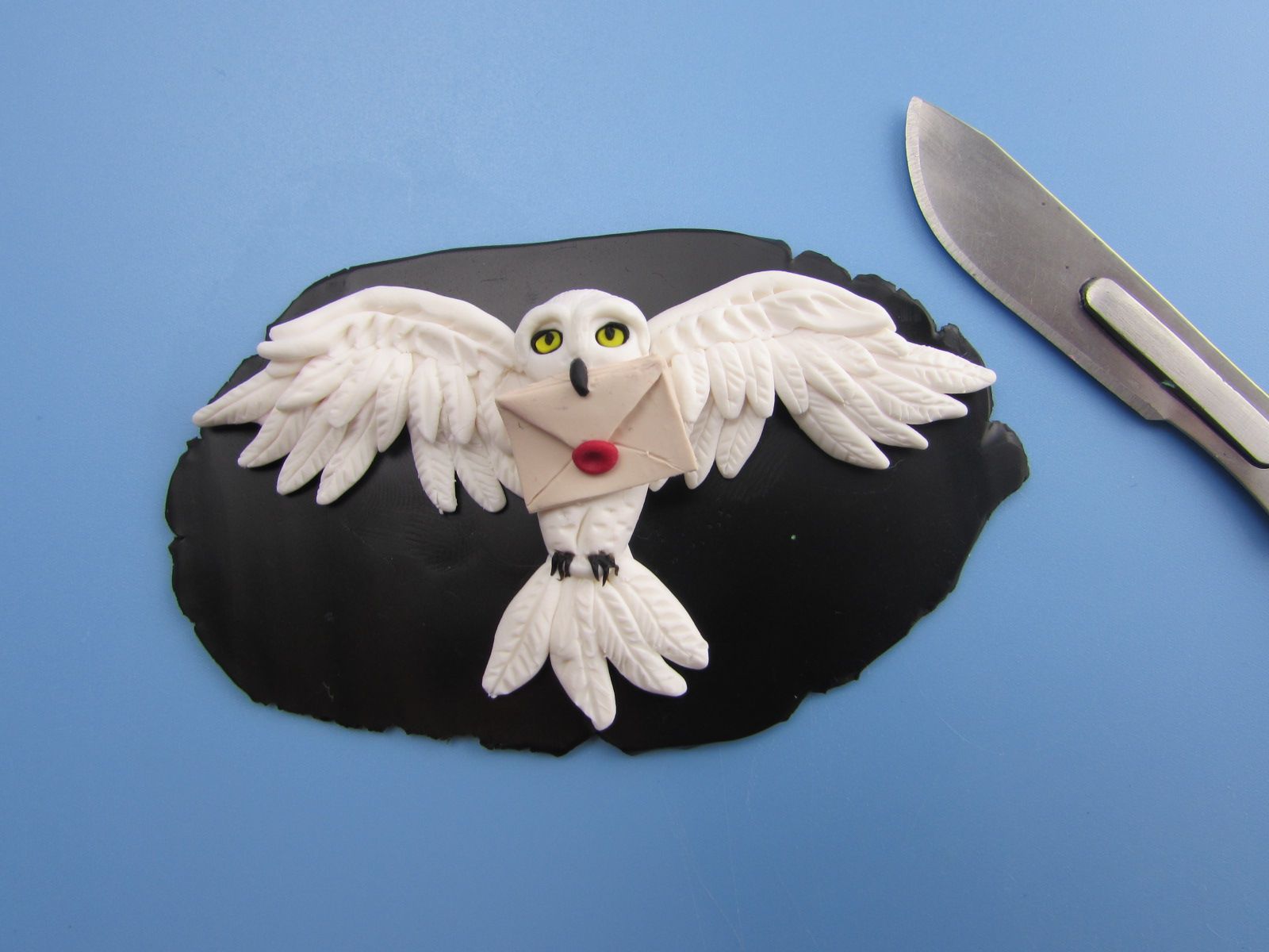 Harry Potter Hedwig Owl Polymer Clay Necklace : 4 Steps (with Pictures ...