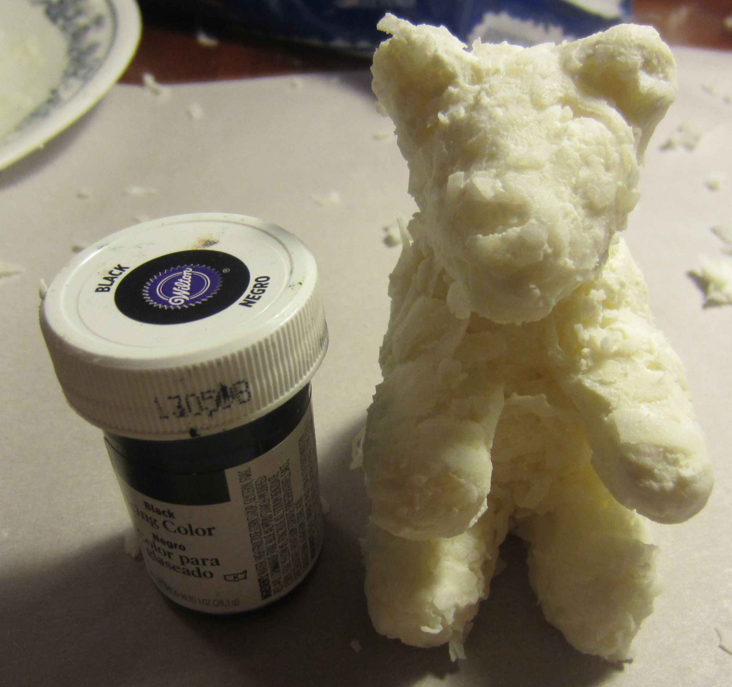 Edible White Chocolate-Coconut Polar Bear on Sugar Cube Igloo Sculpture ...