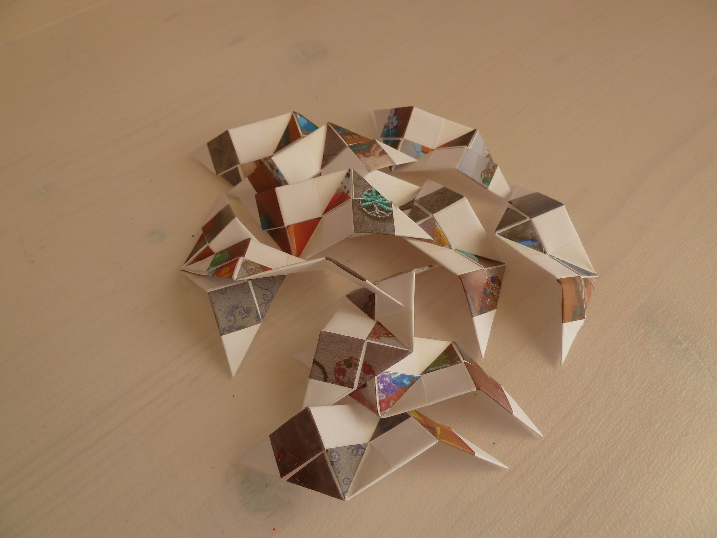Origami Picture Puzzle Stellated Octahedron : 10 Steps (with Pictures ...