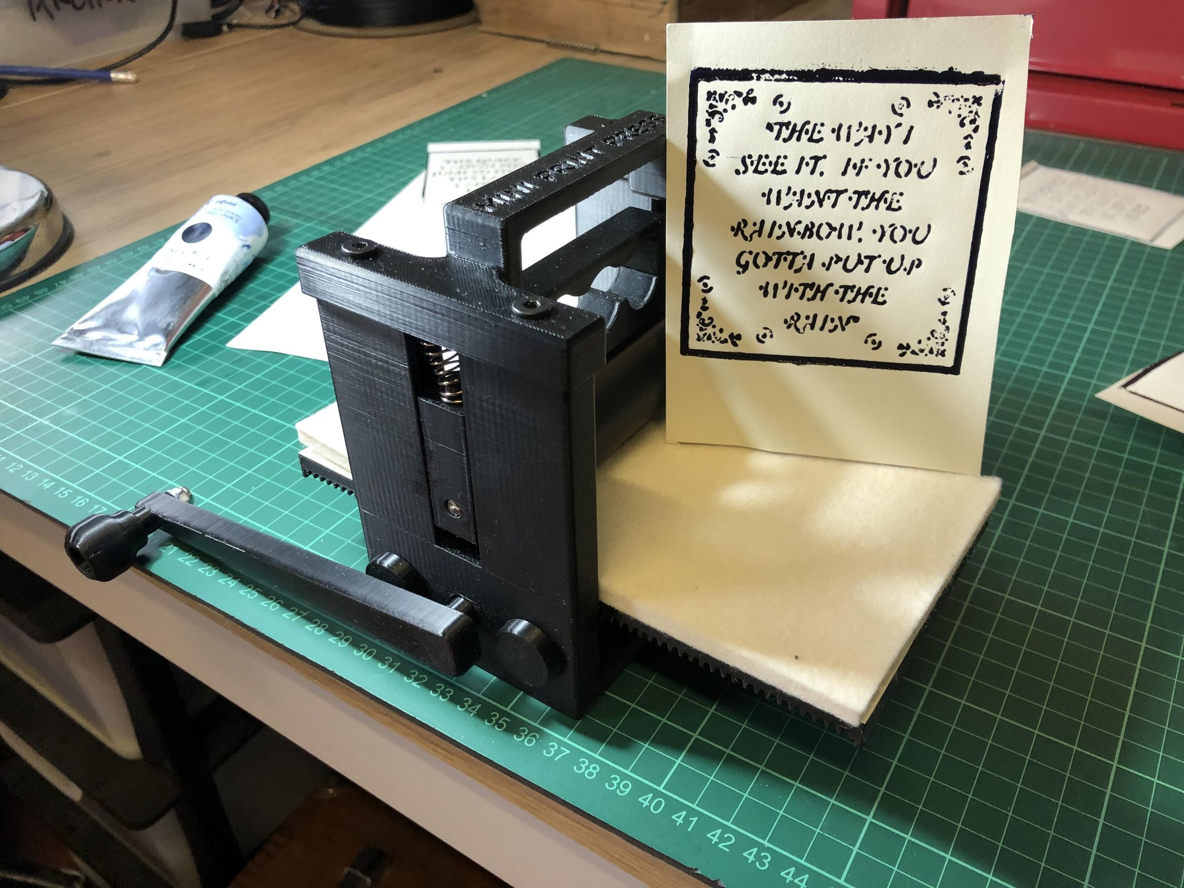 Spring Loaded Mini Relief Print Press. : 8 Steps (with Pictures ...