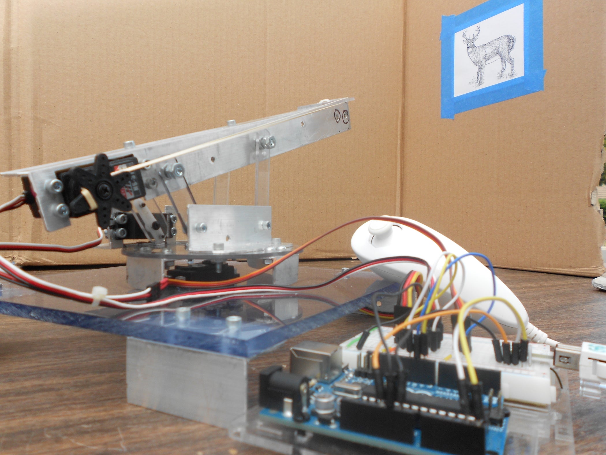 6 Shot Arduino Rubber Band Turret Wii Nunchuck Arduino 5 Steps Instructables