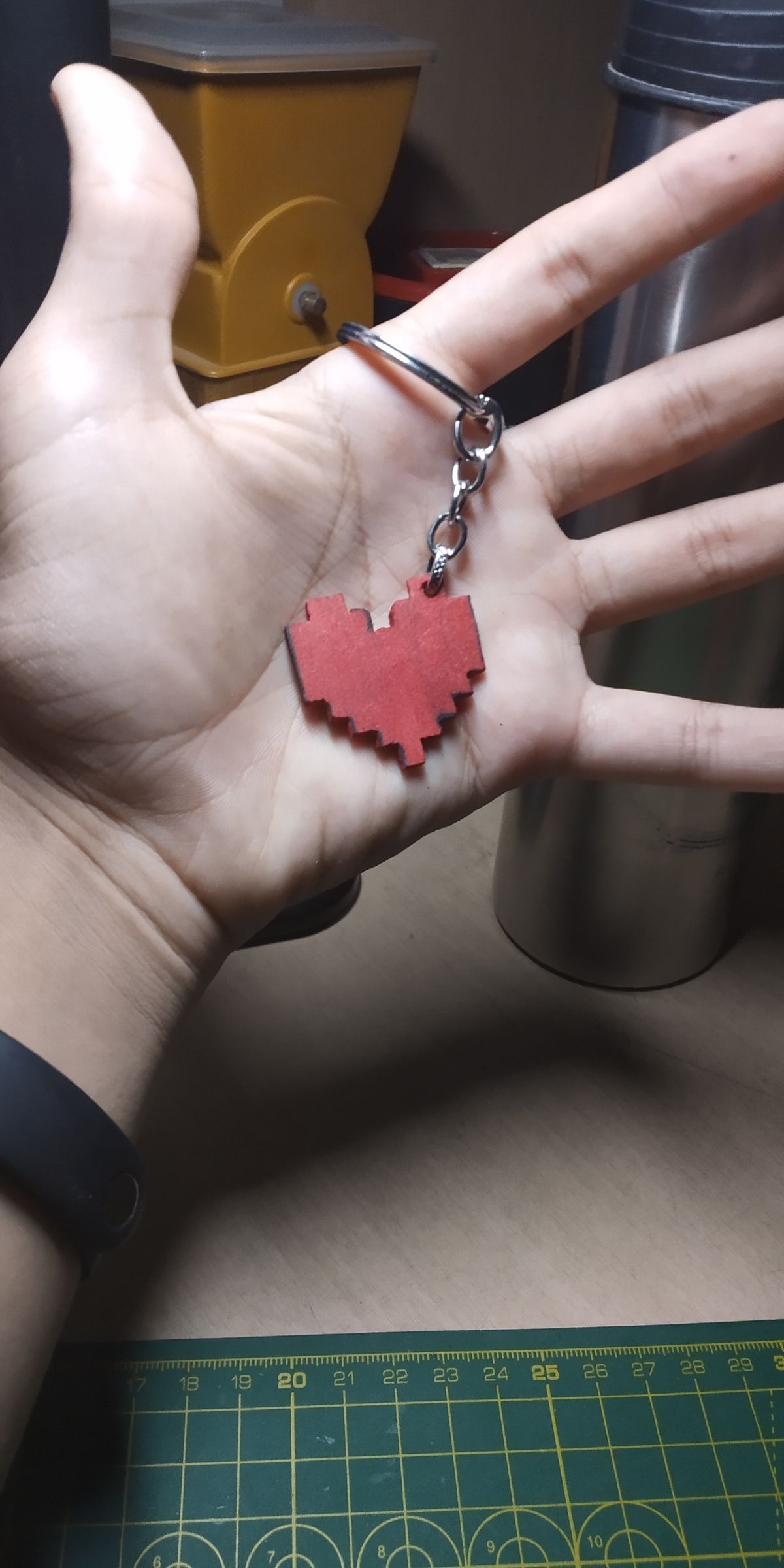 Scrap Wood Undertale Heart Keychain! : 8 Steps - Instructables