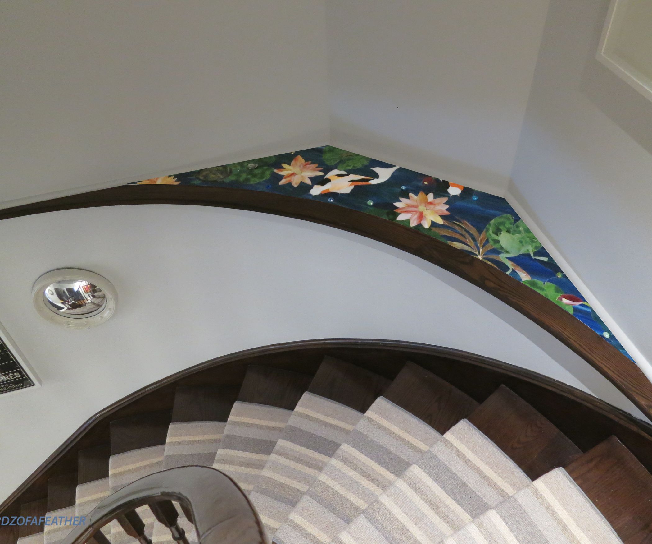 Glass Mosaic 'Pond': How to Add Curb Appeal to a Winding Staircase ...