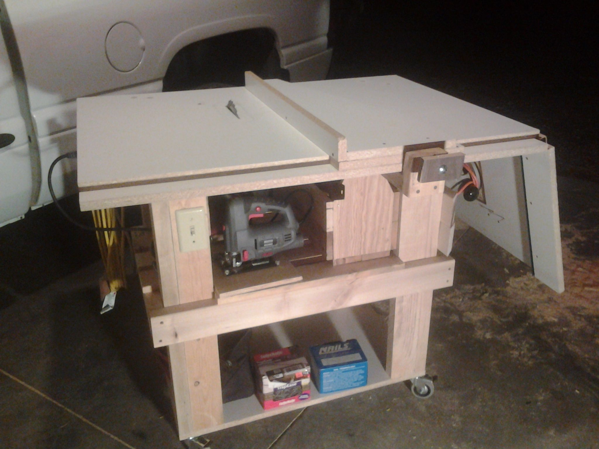 Homemade Tablesaw Workstation - Instructables