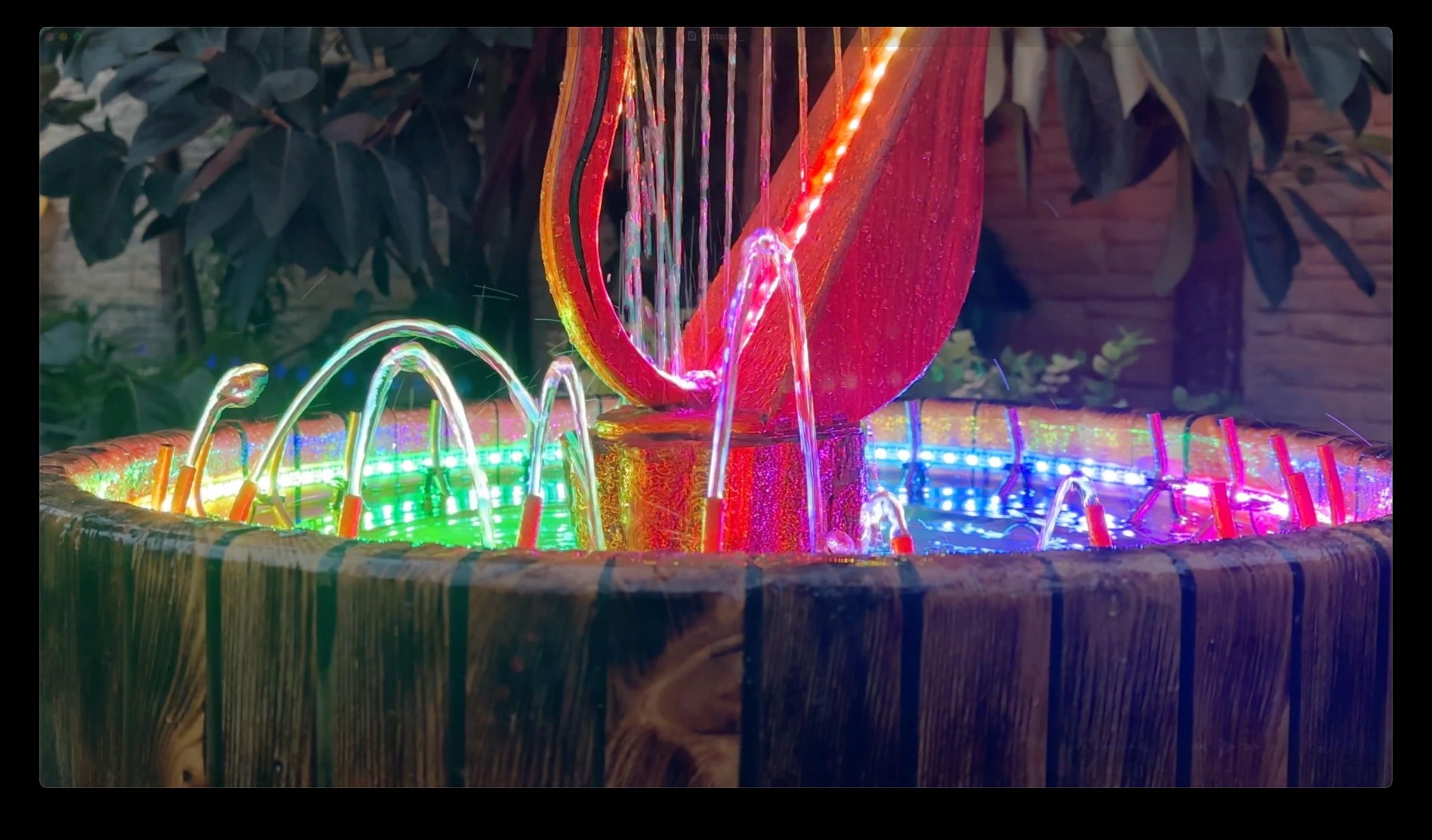 Animated Wooden Water Fountain With LED & Water Flow Patterns : 34 ...