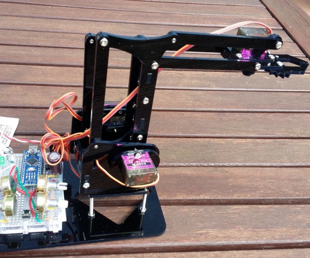 4 DOF Mechanical Arm Robot Controlled by Arduino : 7 Steps - Instructables