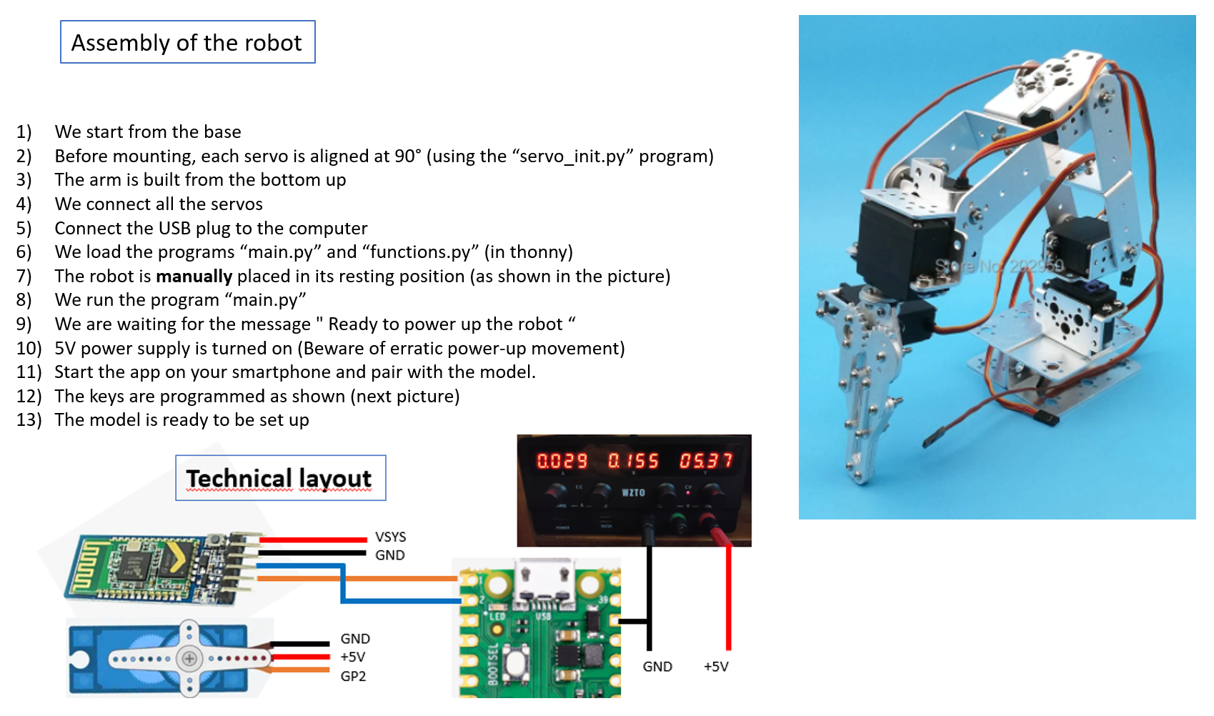 Automation of an Articulated Arm With Raspberry Pico : 6 Steps (with ...