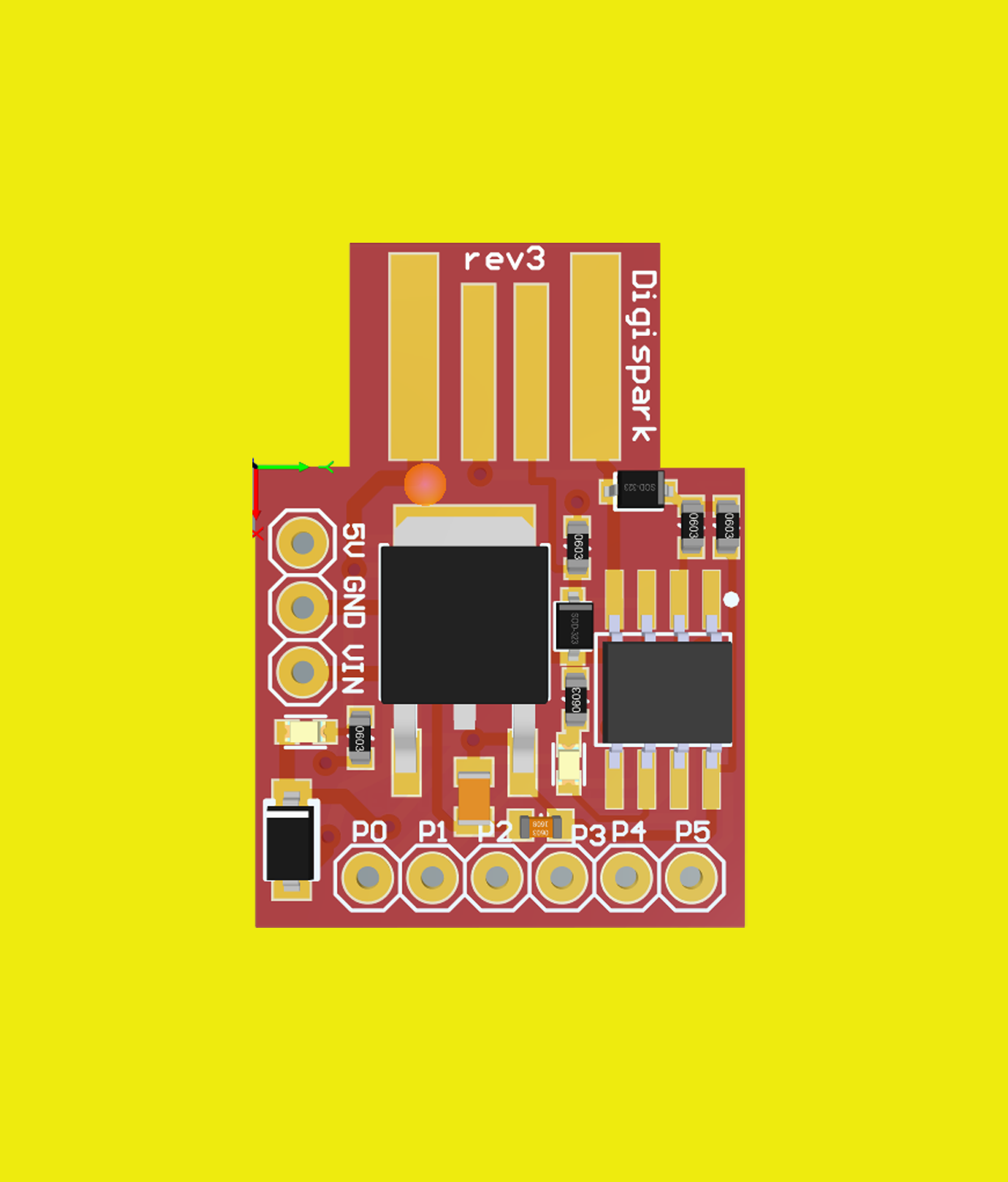 Digispark DIY: Open-Source ATtiny85 USB Arduino PCB Design Files : 5 ...