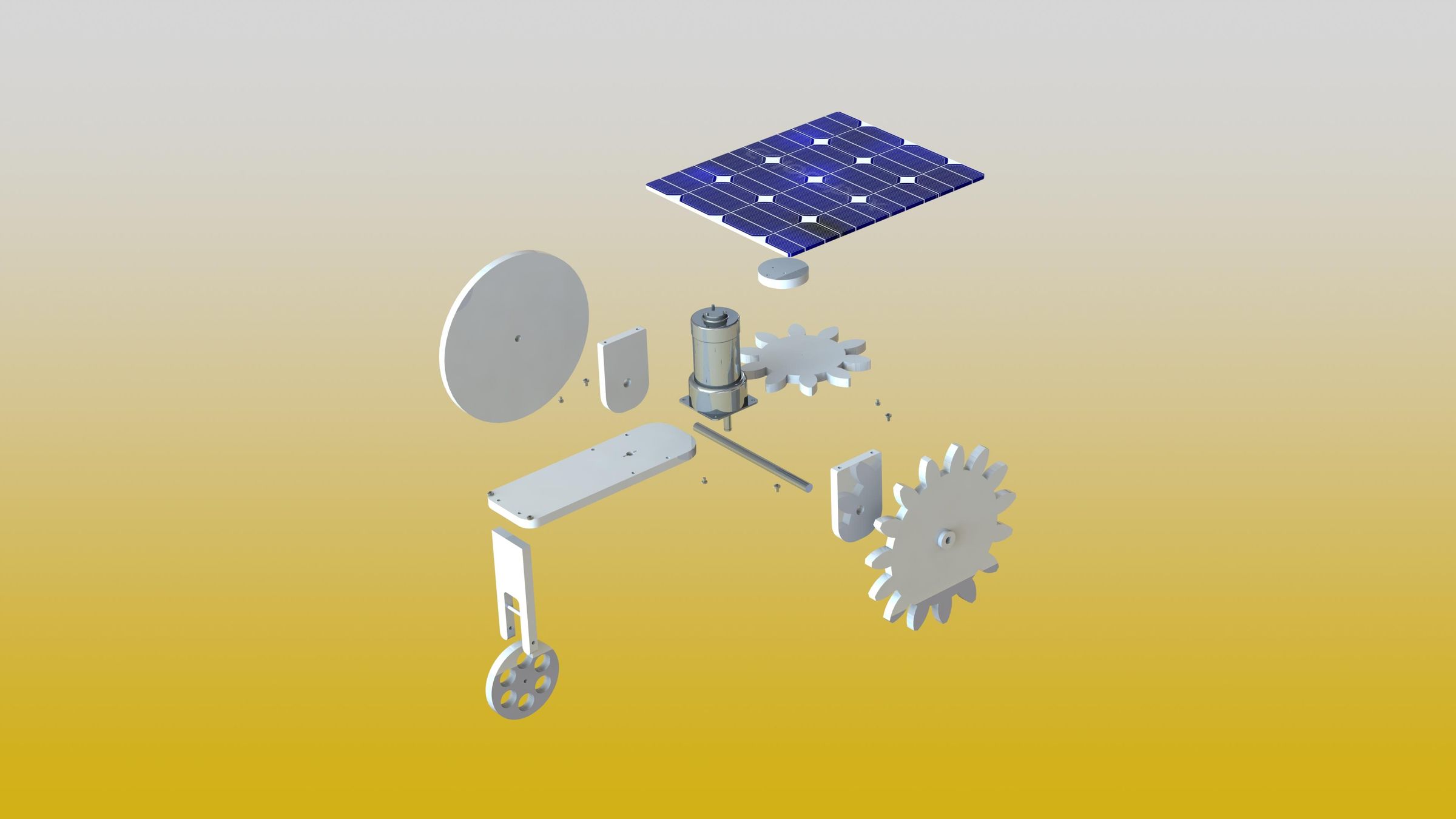 TOY TRACTOR WITH ROTATING SOLAR PANEL AND SPUR GEAR WHEEL : 9 Steps ...