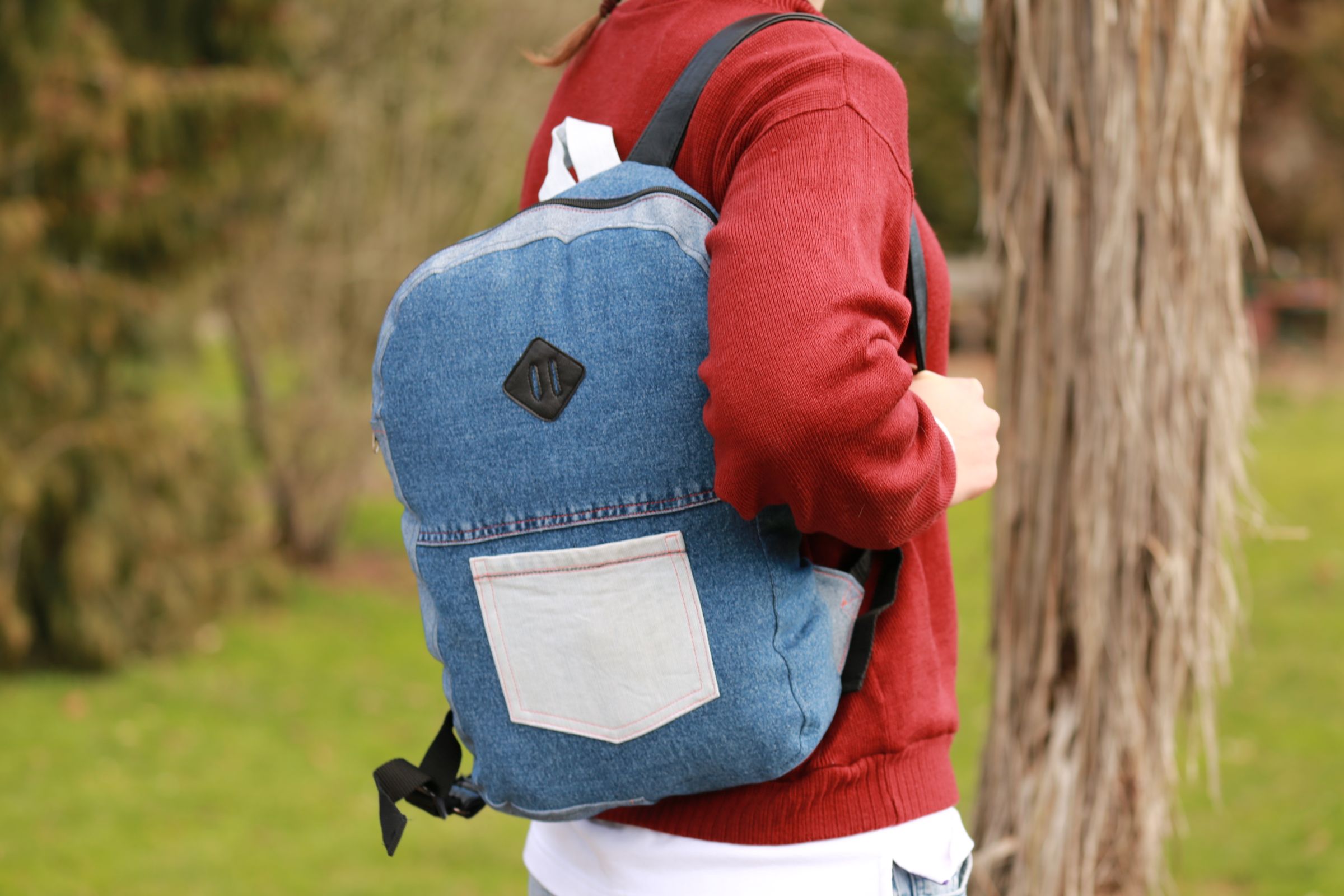 Color-Block Backpack From Old Jeans : 16 Steps (with Pictures ...
