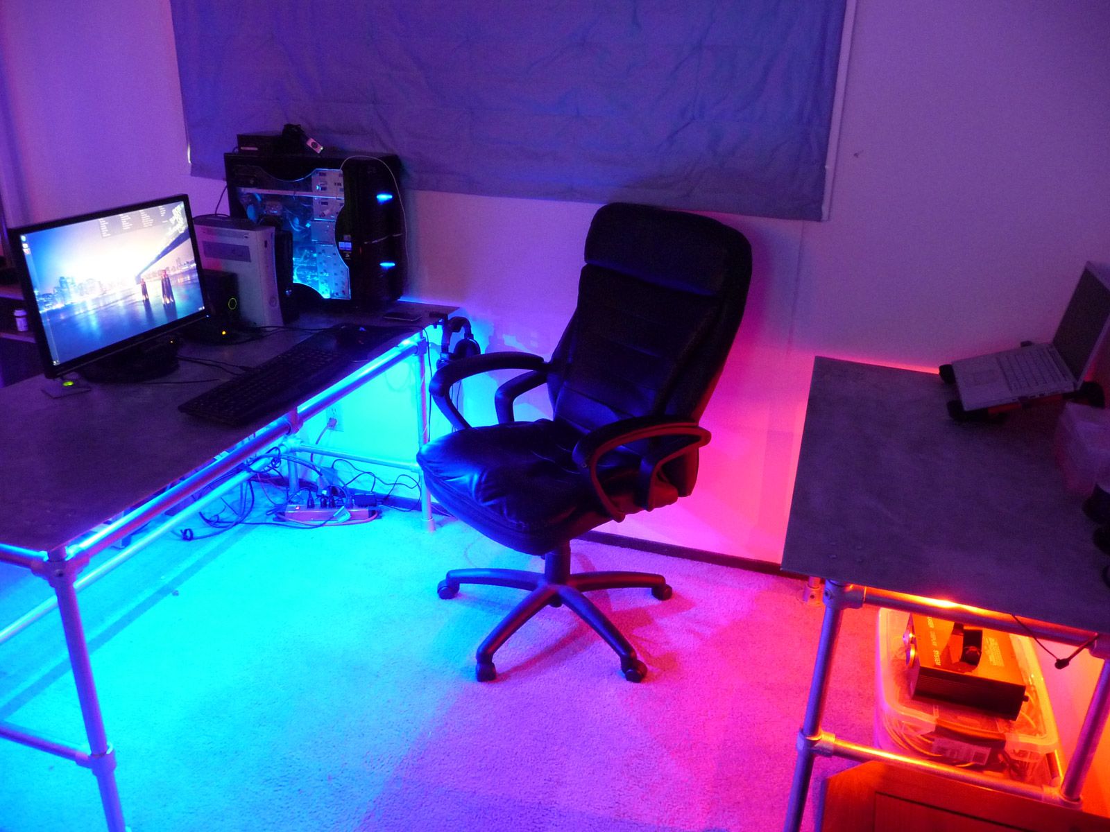 Aluminum Plate Desk With LED Illumination : 9 Steps (with Pictures ...