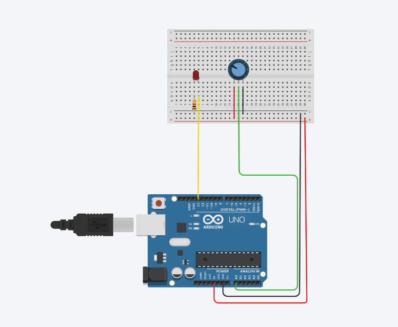 Blinking the Inbuilt LED on Arduino UNO Using Tinkercad : 7 Steps ...