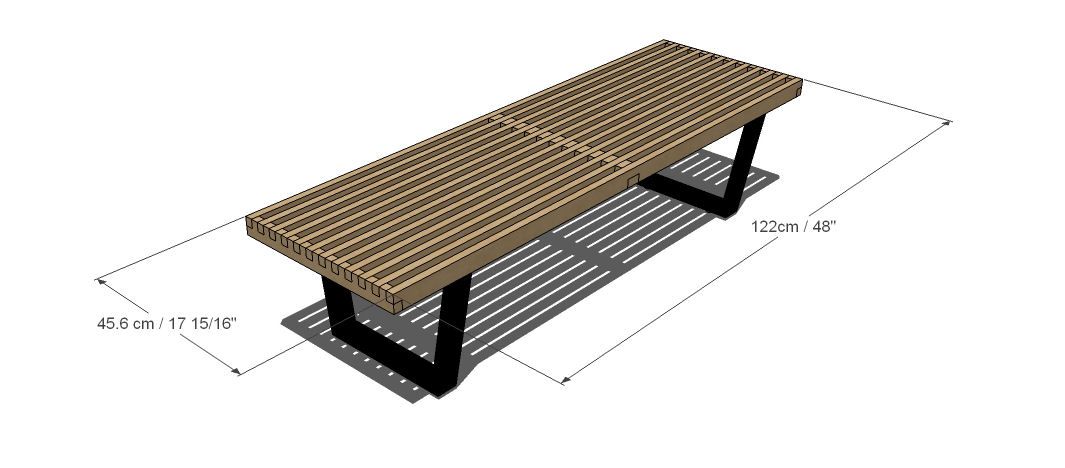 Make It: Mid-Century Modern Bench : 15 Steps (with Pictures ...