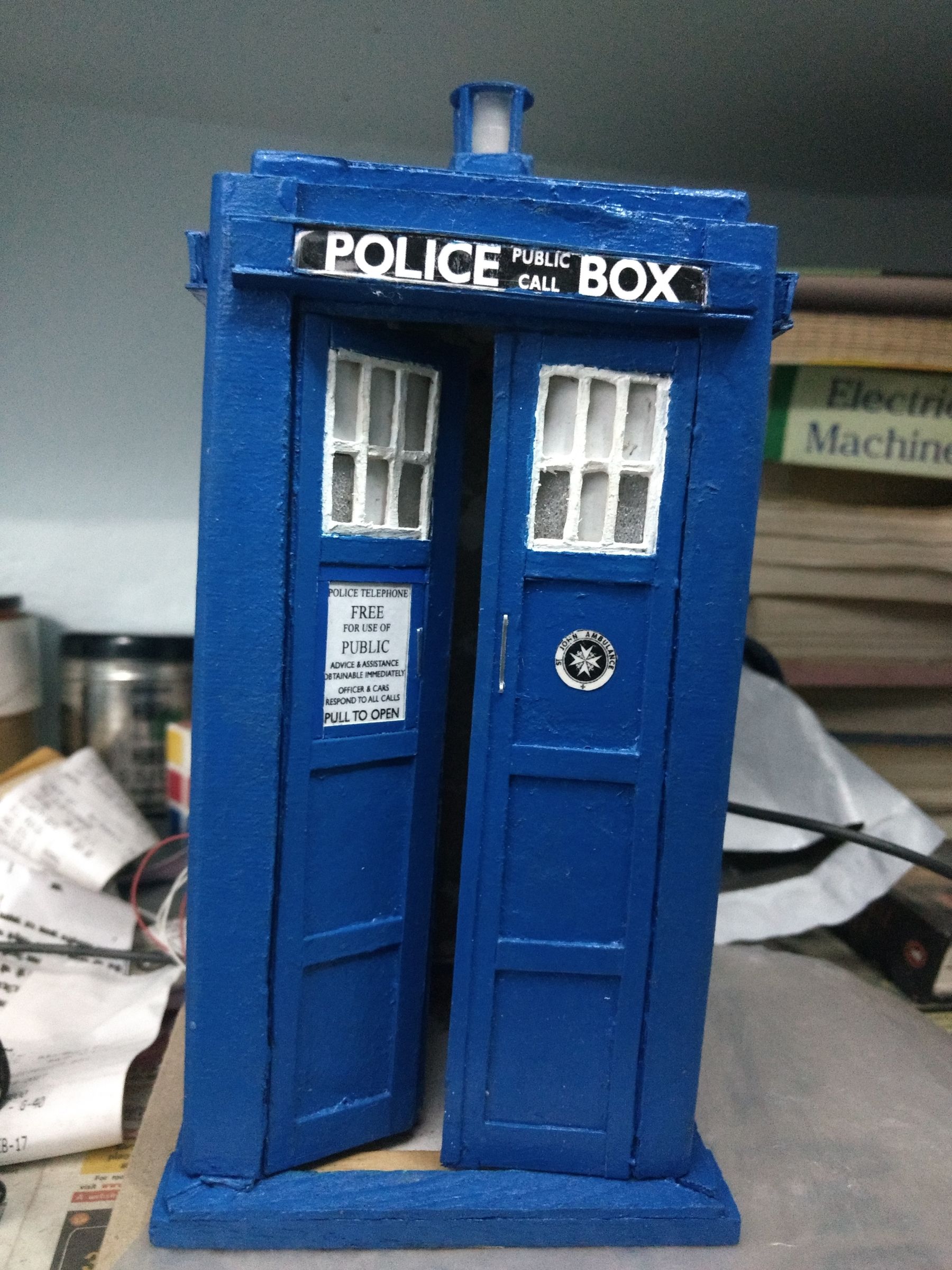 Make a Mini TARDIS With Light and Sound Effects! : 11 Steps (with ...
