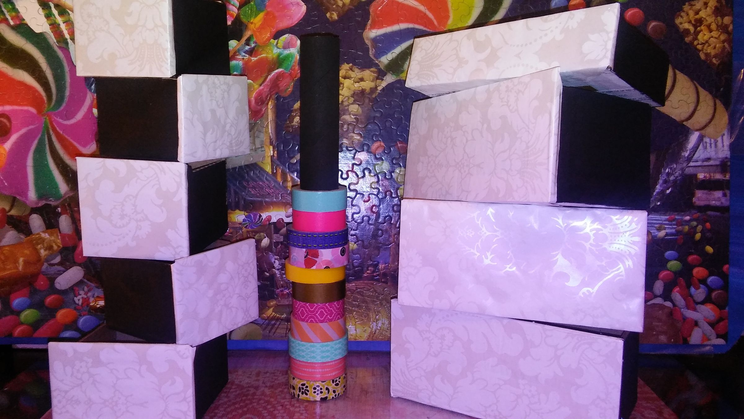 DIY Cardboard Craft Tower Organizer : 10 Steps (with Pictures ...
