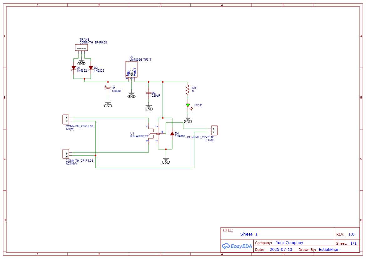DIY AC Changeover Circuit for Automatic Inverter System ⚡ ...