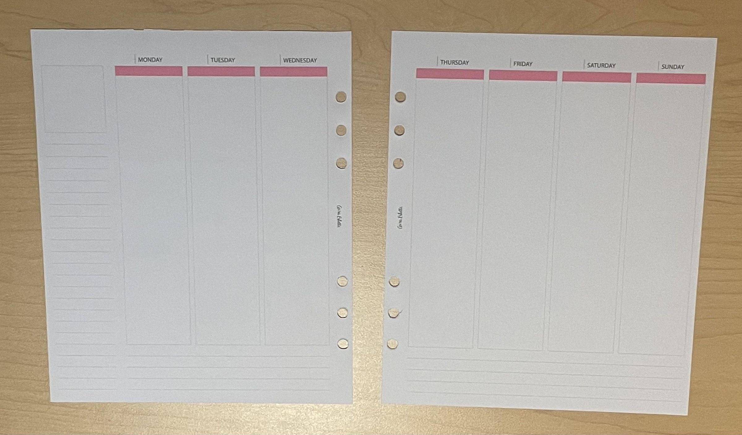 Weekly Vertical Planner Layout Using Stickers : 4 Steps - Instructables