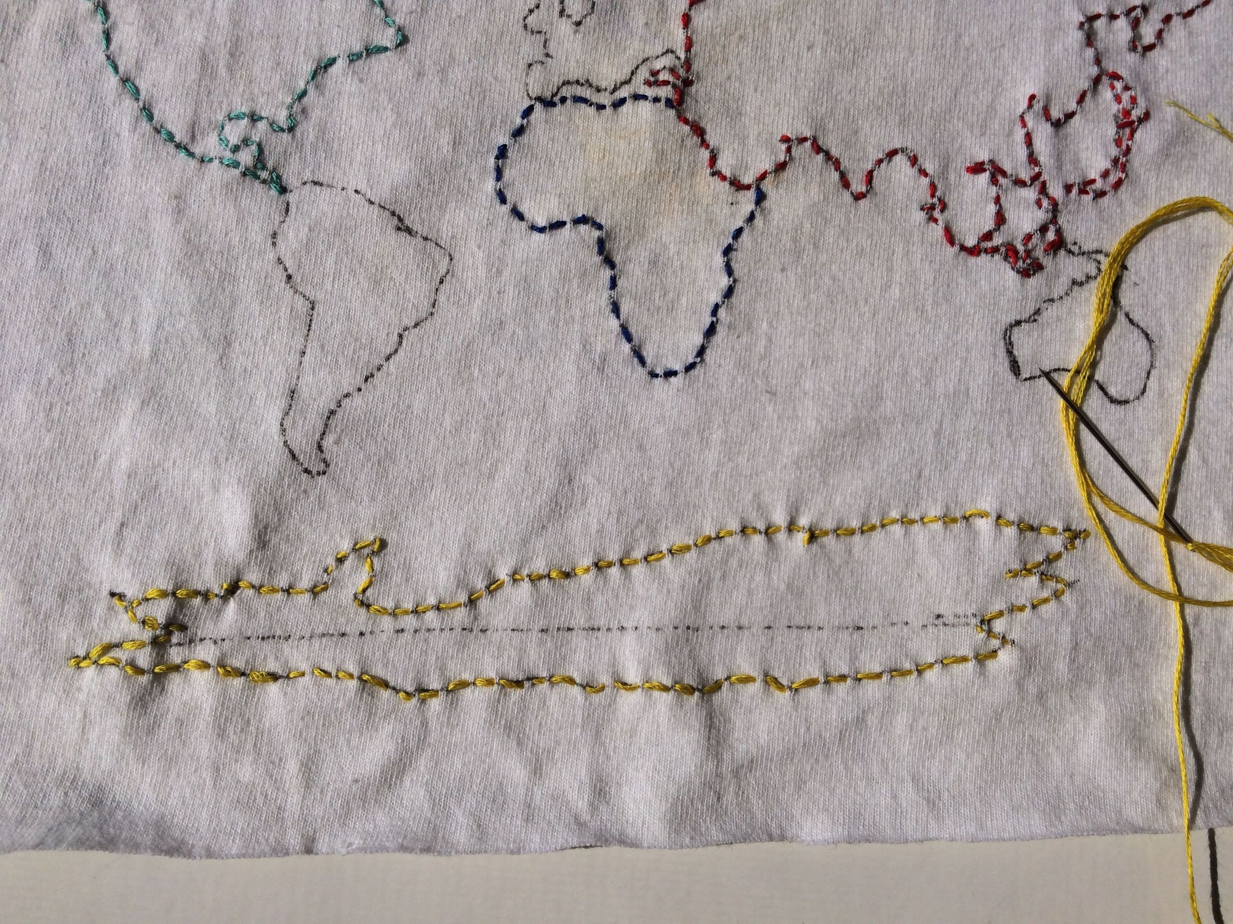 Hand Embroidered World Map : 17 Steps (with Pictures) - Instructables