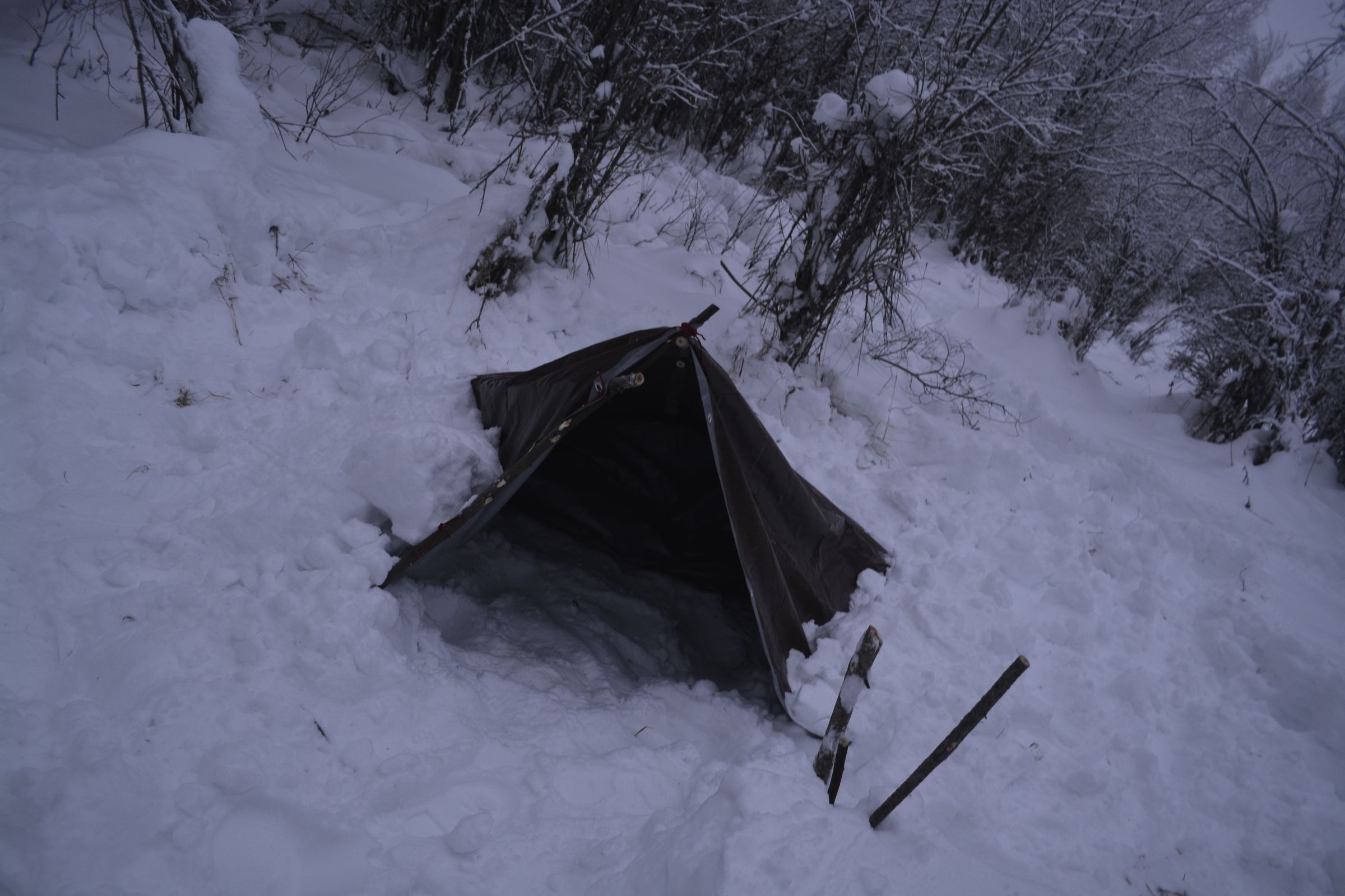 A Simple Survival Tarp Shelter - Instructables