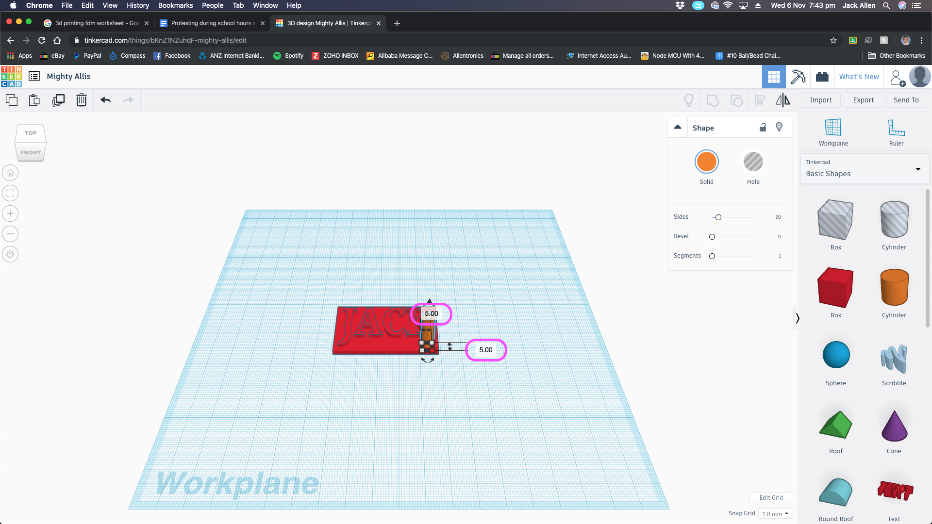 TinkerCAD Key Tag Tutorial : 6 Steps - Instructables