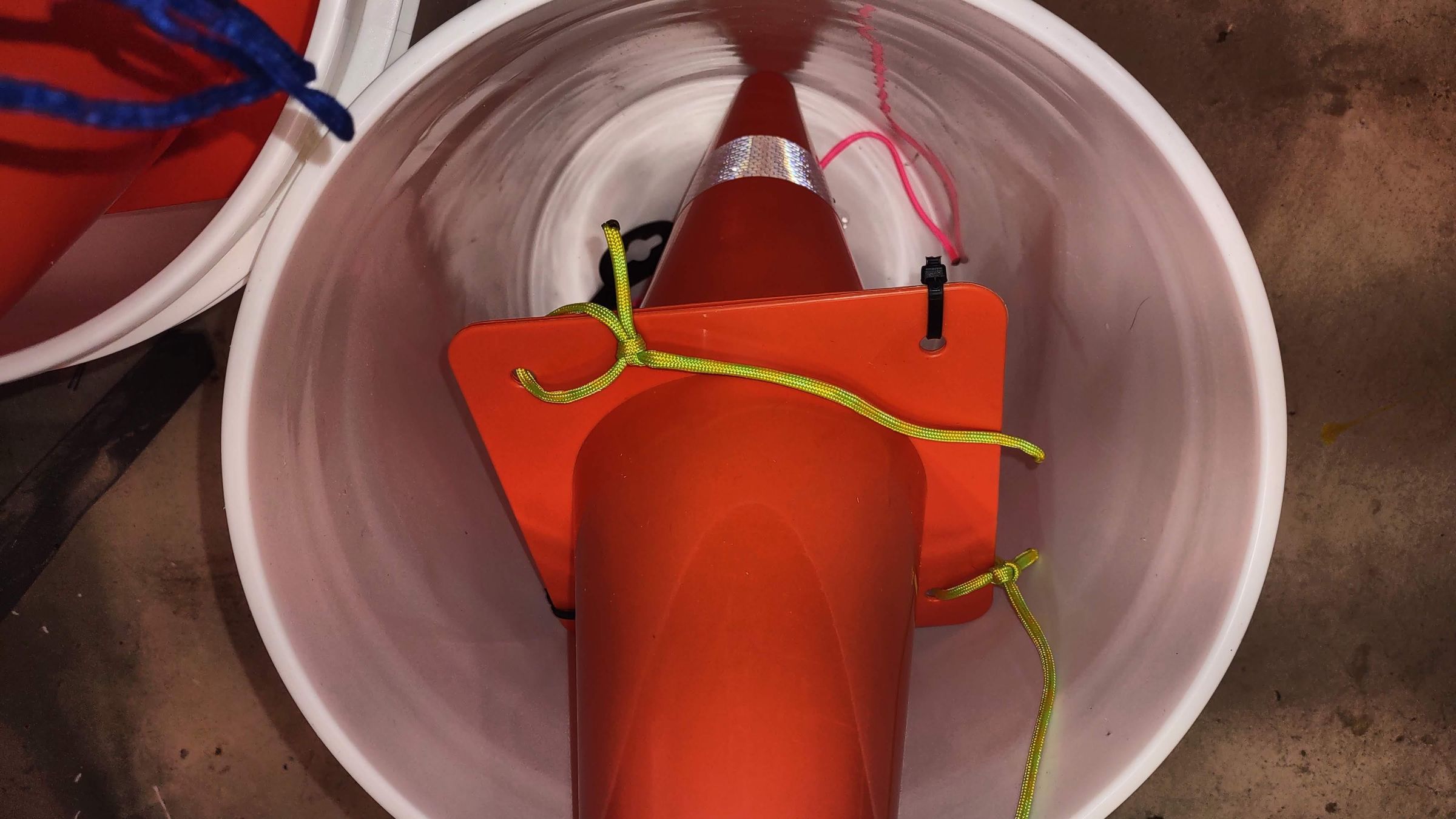 Traffic Cone Floating Buoy From the $1.25 Store With Upcycled Material ...