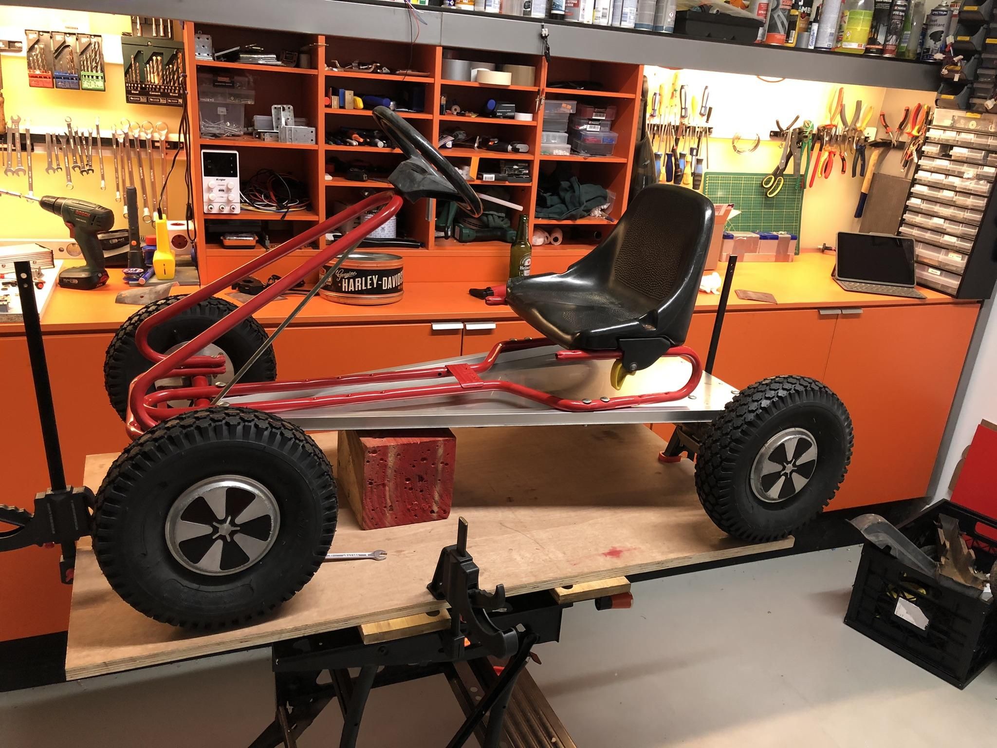 Old Pedal Kart Conversion to 4x4 Allroad Electric Fun. Including Ice ...
