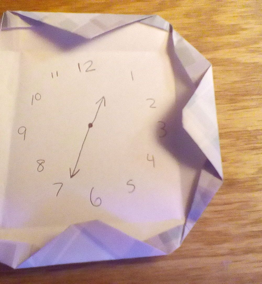Origami Clock Attempt : 3 Steps - Instructables