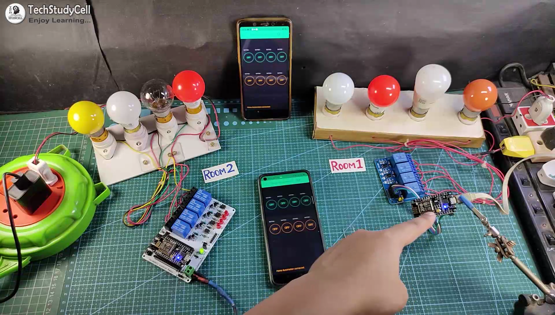 Smart Home With Multiple Nodemcu Esp8266 Network With Blynk Atmega32 Avr