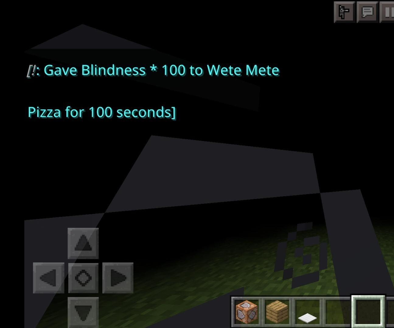 How To Give People Blindness On A Command Block In Minecraft Mobile 5 Steps Instructables