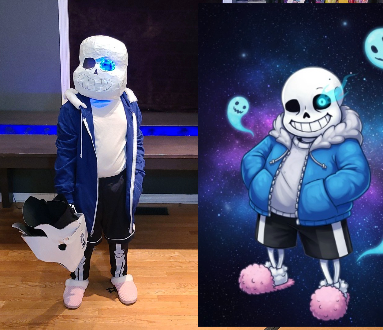 Undertale Sans Costume & Gaster Blaster Candy Bag : 12 Steps (with ...