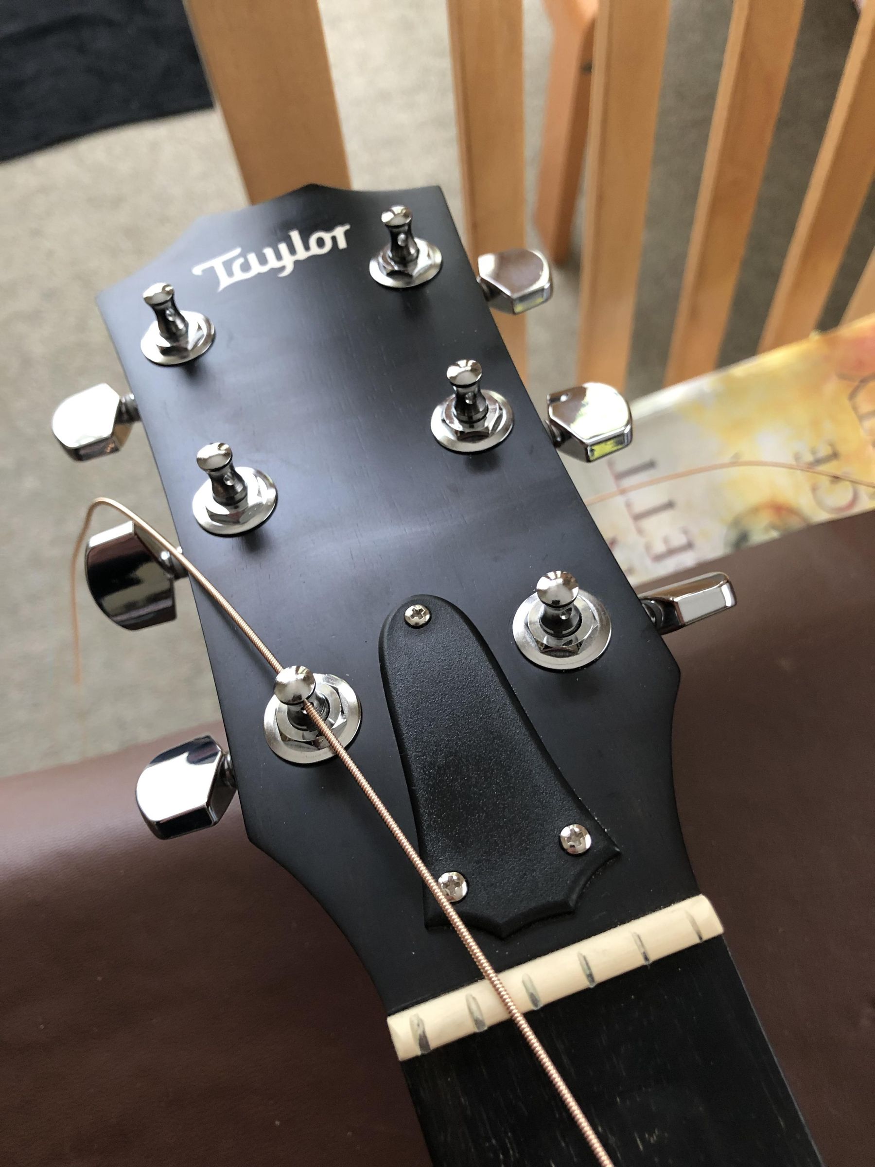 Re- Stringing a Taylor Electro Acoustic Guitar and Locking the Strings ...