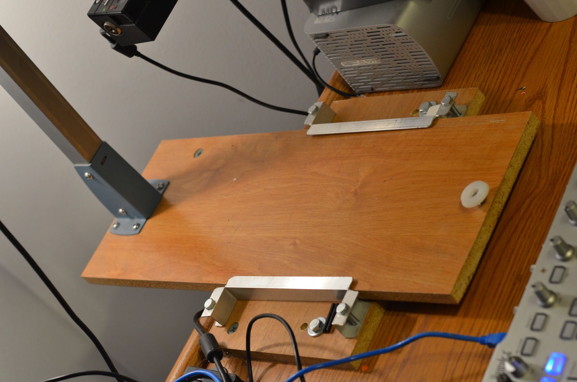Adjustable Height Monitor for Stand Up Desk Using Film Enlarger Neck ...