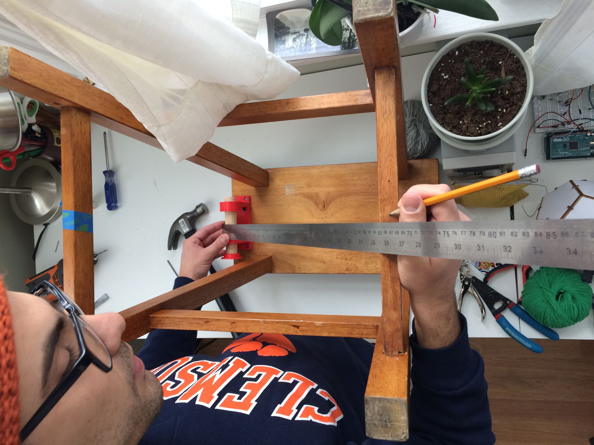 Tablet Weaving Loom Using a Wooden Stool : 7 Steps (with Pictures ...