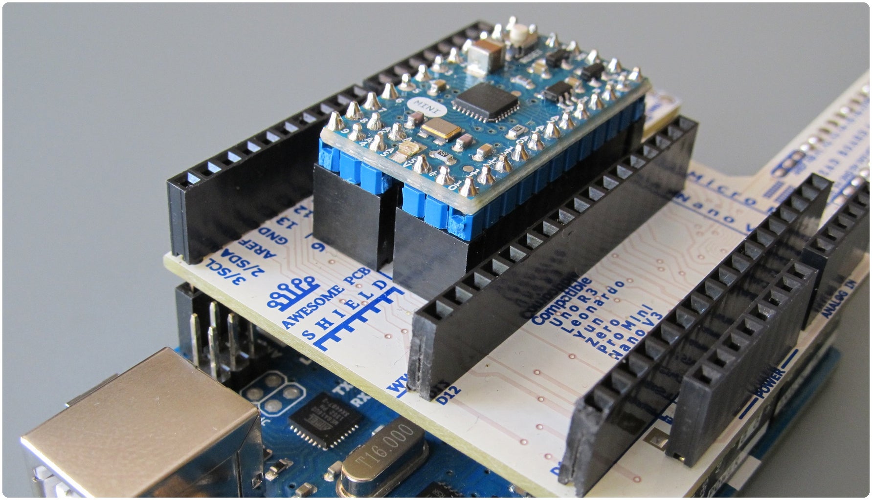 How To Program Arduino Pro Mini Using Arduino Uno And Ardushield Without The Cables 6 Steps