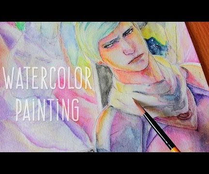 { Speed Drawing } Full Painting + Inking Process - Watercolor ...