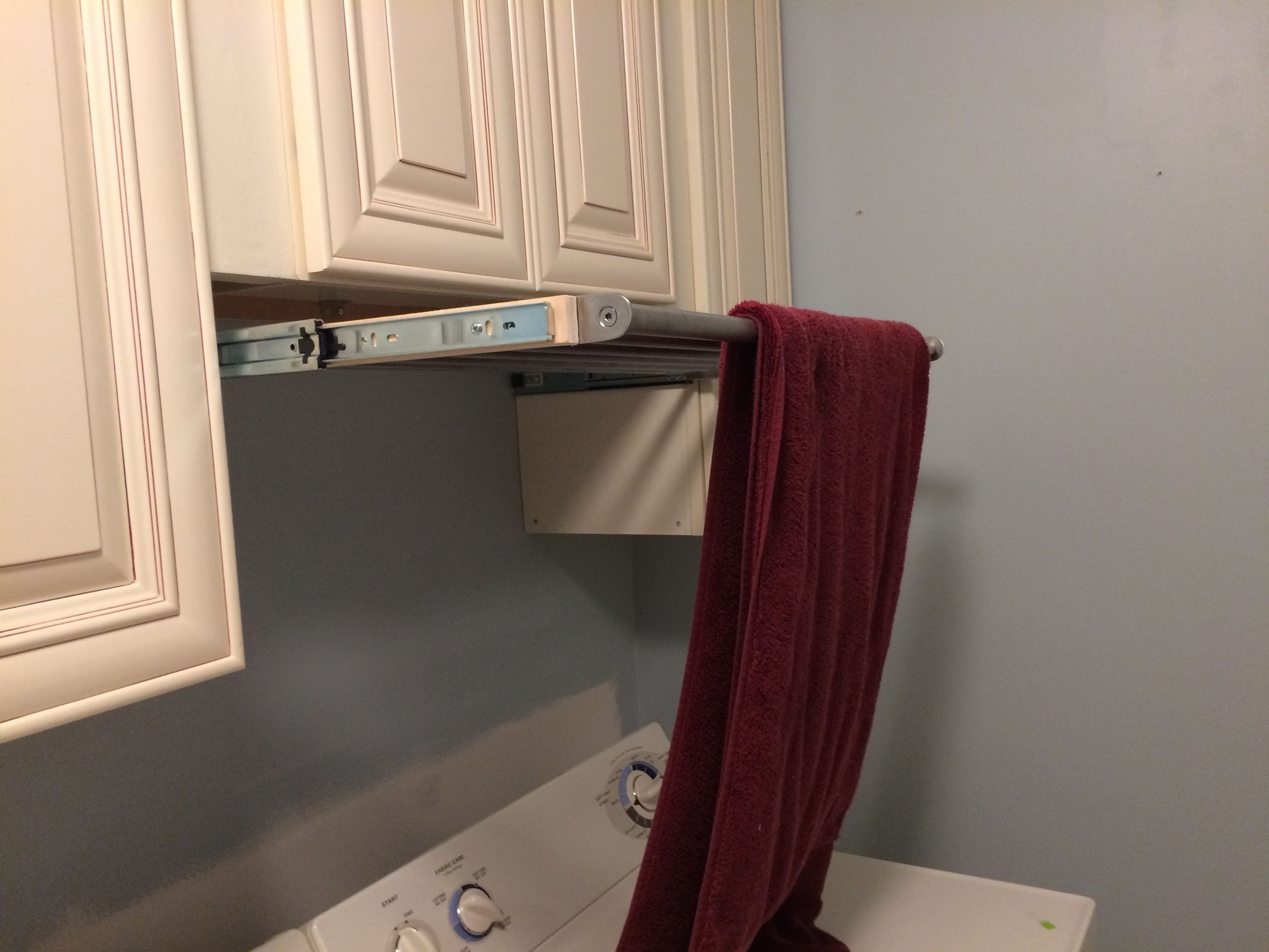 Sliding Clothes Dryer Under Laundry Cabinets : 9 Steps (with Pictures ...