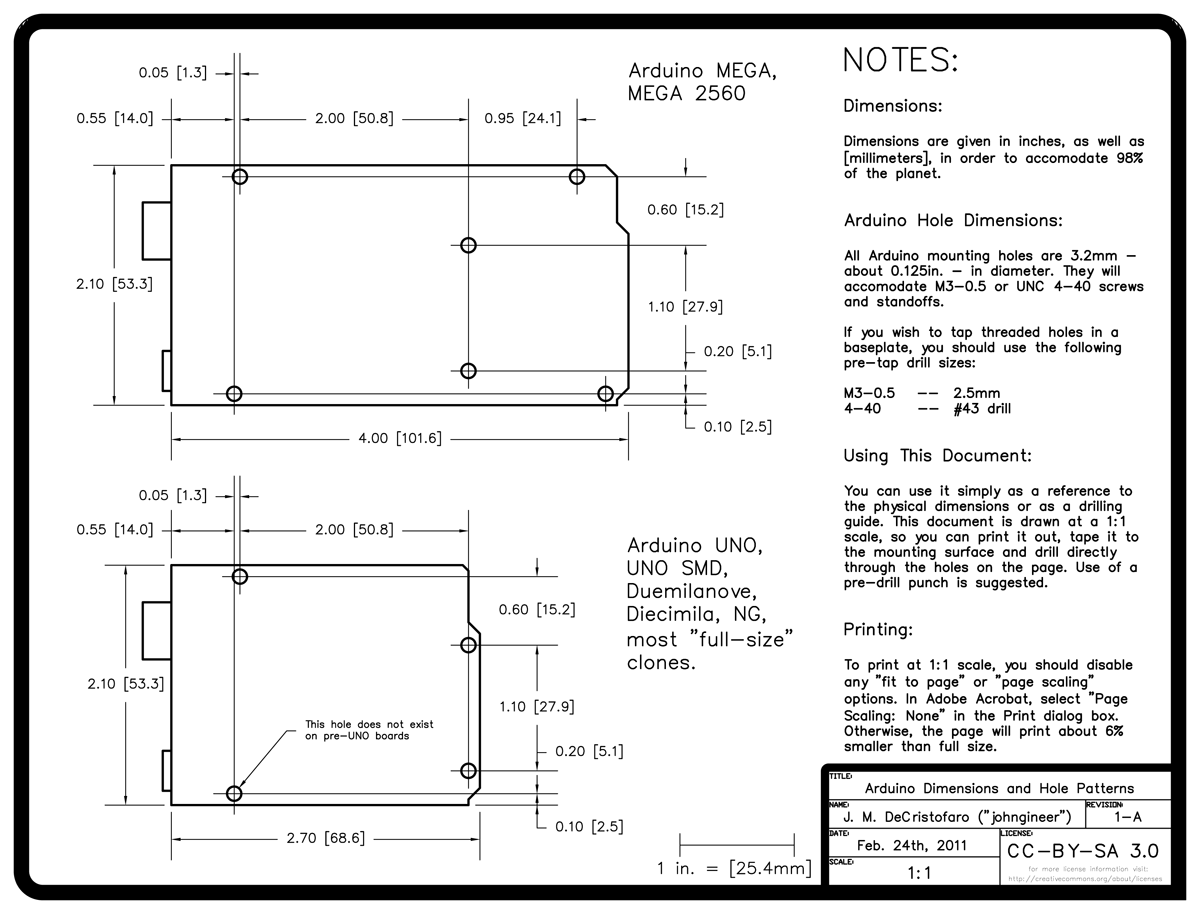Arduino Dimensions,hole Patterns and How to Fasten - Instructables