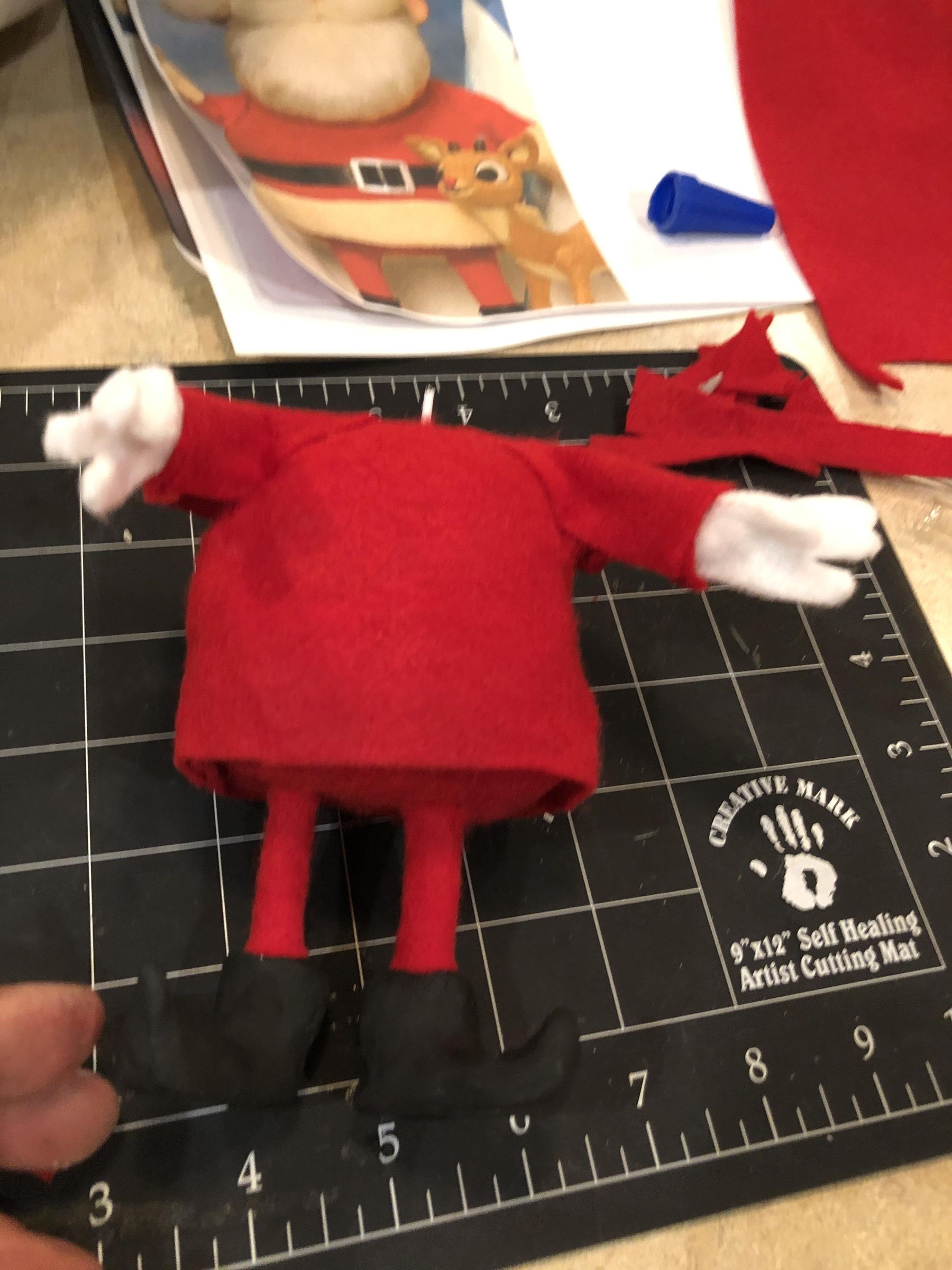 Creating Rudolph the Red Nosed Reindeer Figures for Christmas Card : 18 ...