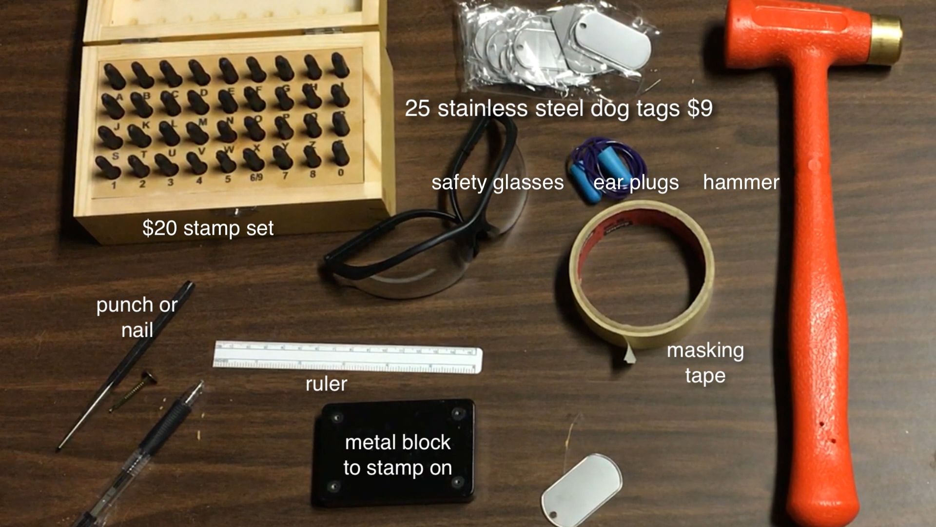 DIY Bitcoin Cold Storage: Stamping Stainless Steel Dog Tags : 6 Steps ...