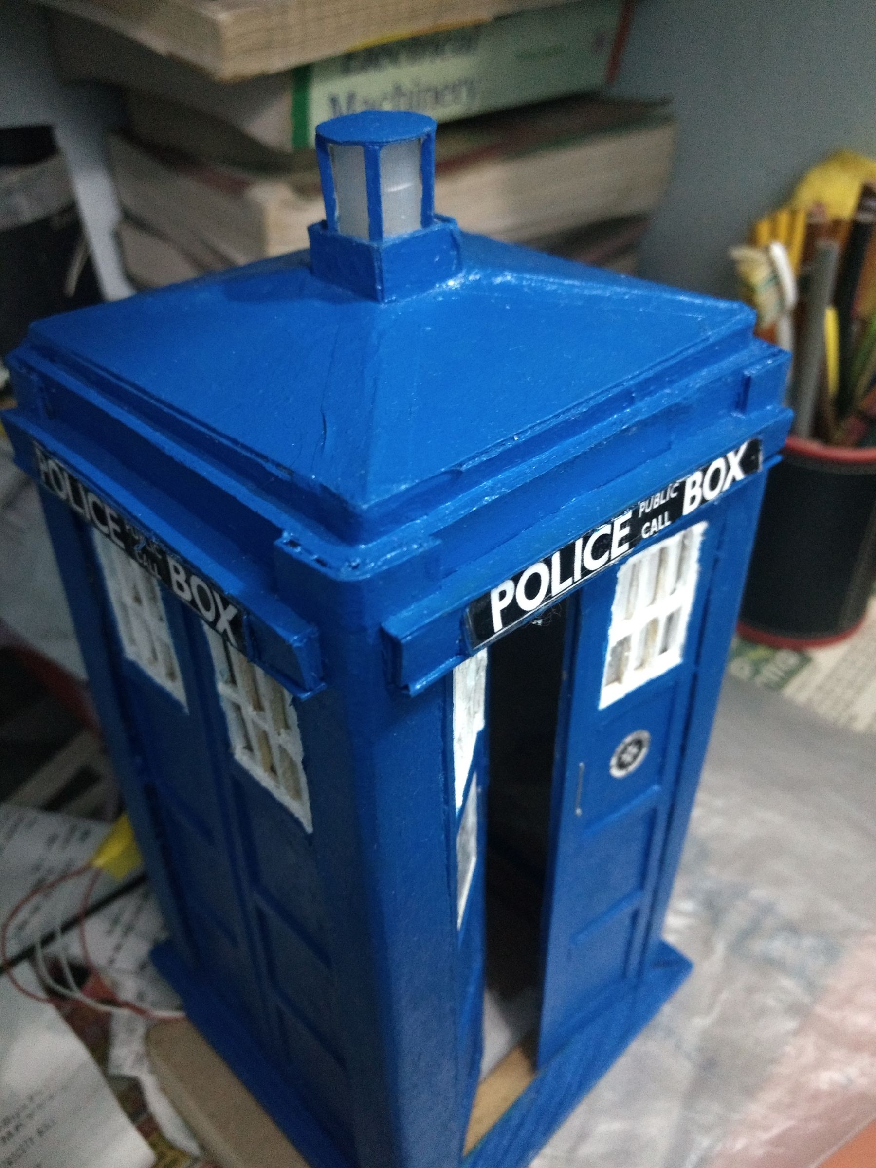 Make a Mini TARDIS With Light and Sound Effects! : 11 Steps (with ...