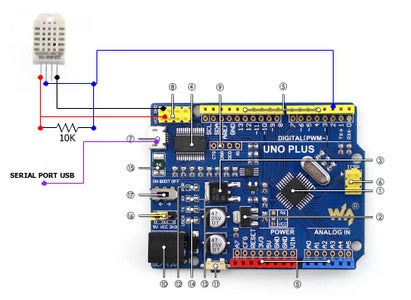 Arduino and DHT22 (AM2302) Temperature Measurement : 3 Steps ...