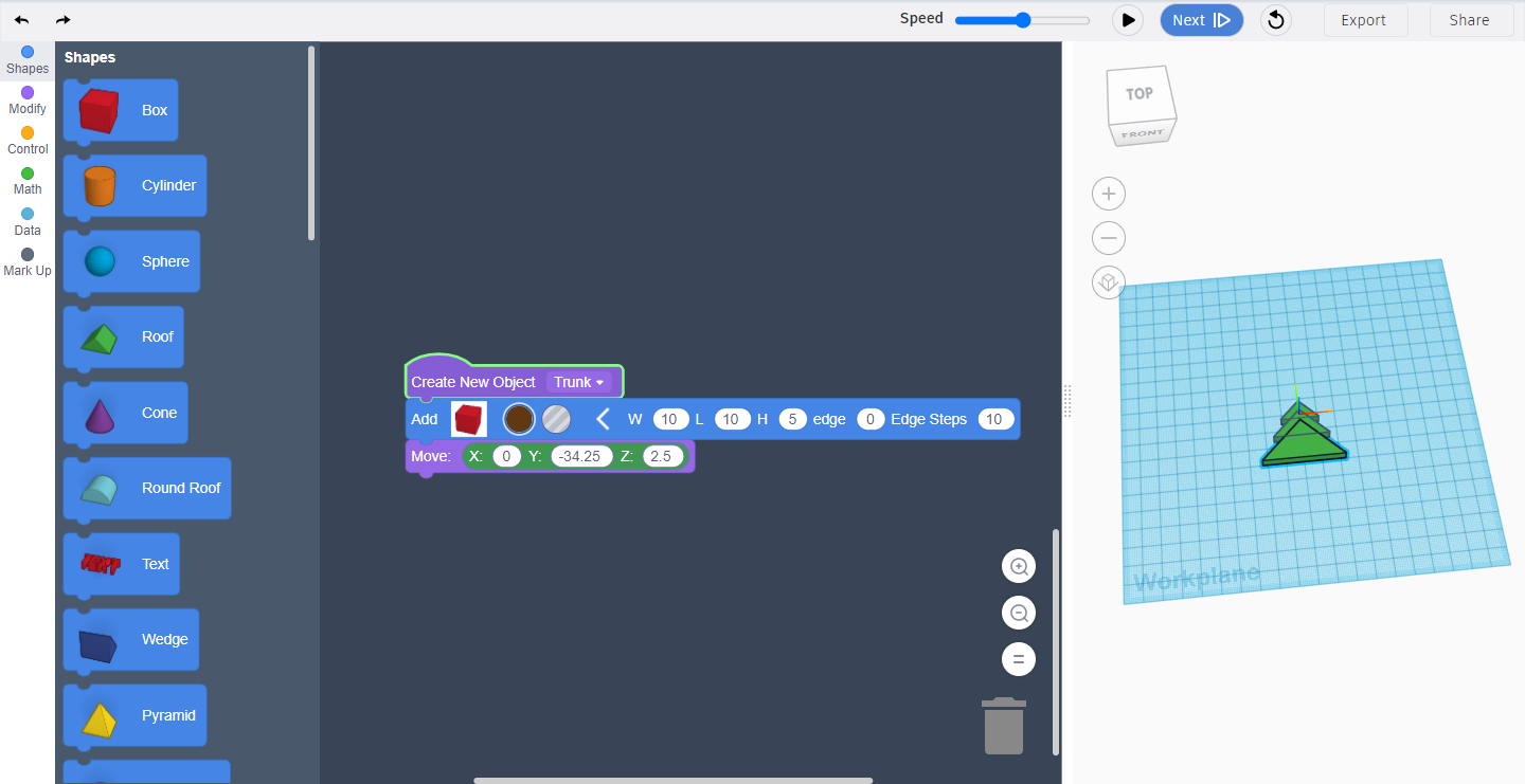 Christmas Tree on Tinkercad CodeBlocks : 4 Steps - Instructables